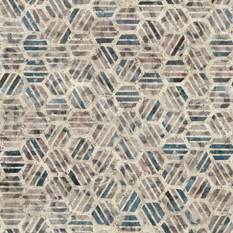 Chic Formal Grungy Geo Texture Seamless Pattern Stock Illustration ...