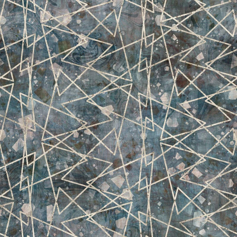 Chic Formal Grungy Geo Texture Seamless Pattern Stock Illustration ...