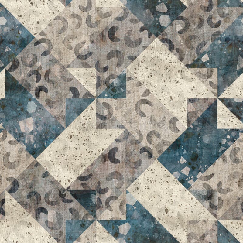 Chic Formal Grungy Geo Texture Seamless Pattern Stock Photo - Image of ...