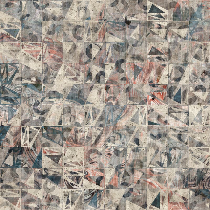 Chic Formal Grungy Geo Texture Seamless Pattern Stock Photo - Image of ...