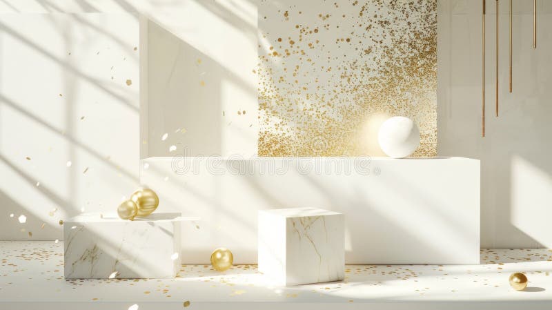 Chic Gold Foil Designs Seamlessly Integrated into a Minimalist White ...