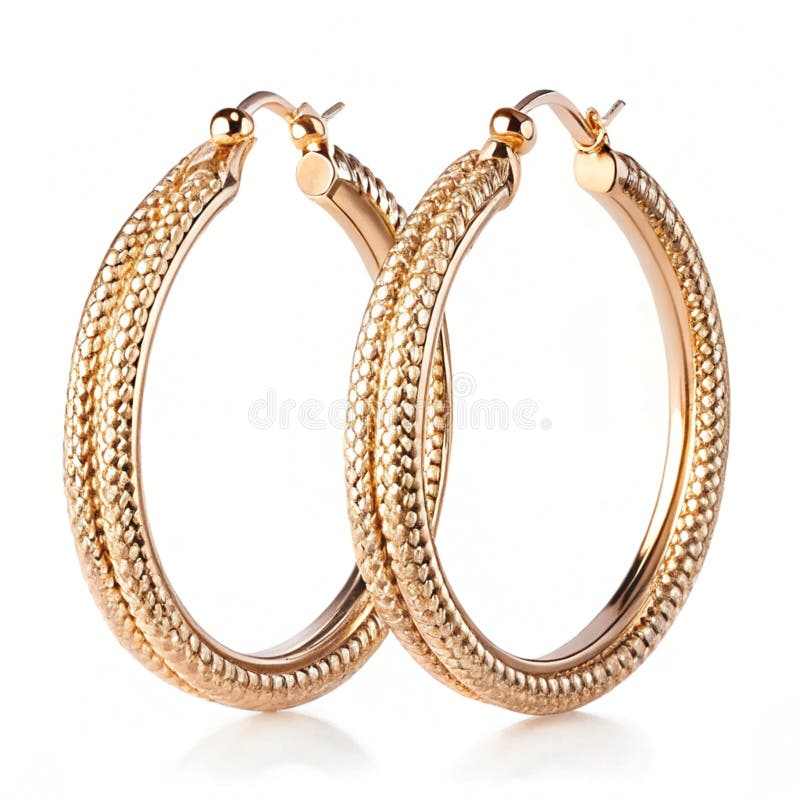 Chic hoop earrings stock illustration. Illustration of design - 357423724