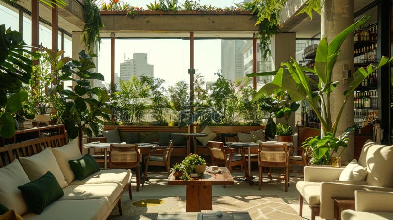Chic Hotel Brasserie Features Botanical-inspired Decor and Rooftop ...