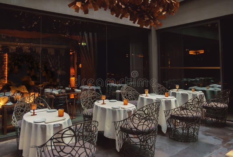 Chic Interior of Design Restaurant Stock Photo - Image of chic, porto ...