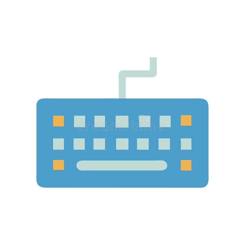 Chic Keyboard Icon for Creative Work Stock Vector - Illustration of ...