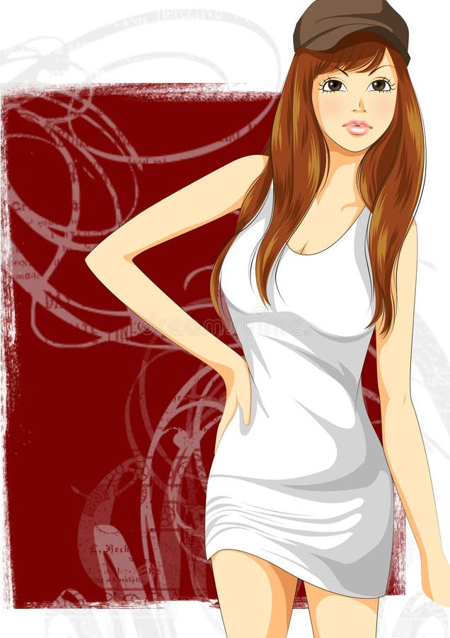 Chic lady stock illustration. Illustration of stylish - 8684447