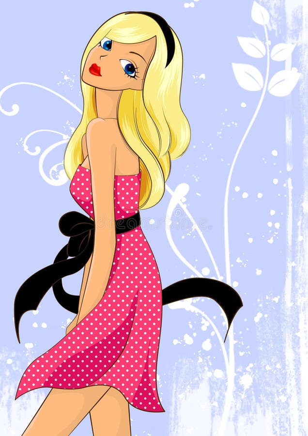 Chic lady stock illustration. Illustration of girl, stylish - 9210918