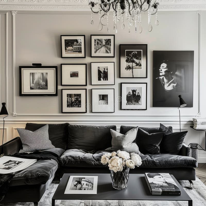 Chic Living Room Interior stock image. Image of sophisticated - 312121067