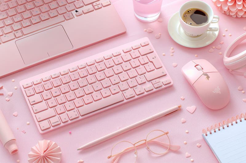 Aesthetic Keyboard 3D Icon stock illustration. Illustration of minimal ...