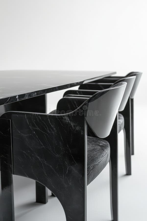 Chic Modern Dining Set stock image. Image of modern - 361889443