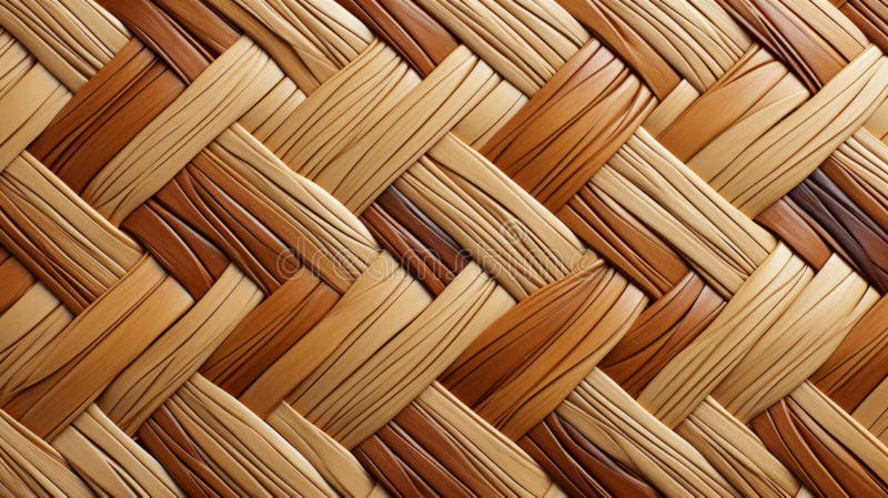 Chic and Modern Flat Illustration of Stylized Rattan Weave Patterns in ...