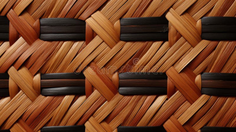 Chic and Modern Flat Illustration of Stylized Rattan Weave Patterns in ...