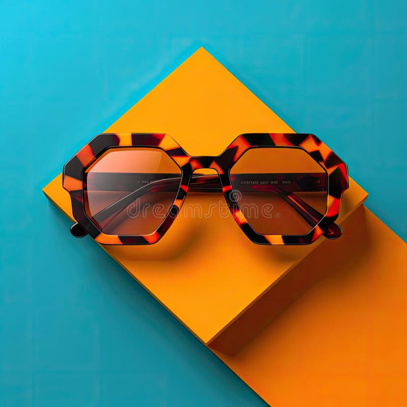 A Chic and Modern Pair of Tortoiseshell Sunglasses Stock Illustration ...