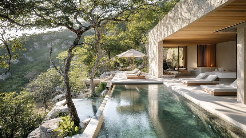 A Chic Modern Spa Retreat with Infinity Pools and Minimalist Interiors ...