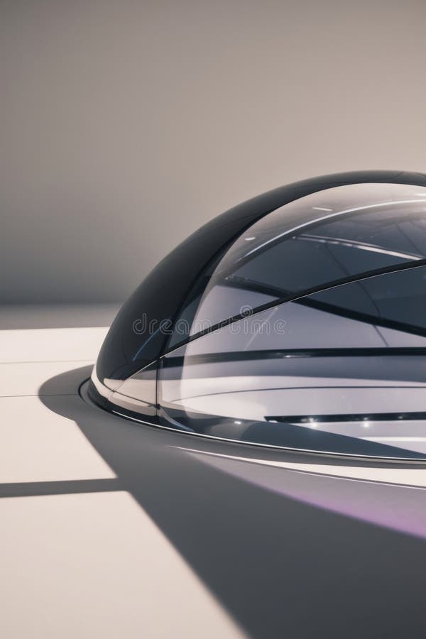 Chic Monochrome with Futuristic Glass Dome. Stock Image - Image of ...