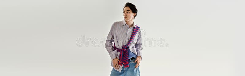 Chic Non Binary Individual Confidently Showcases Stock Photos - Free ...