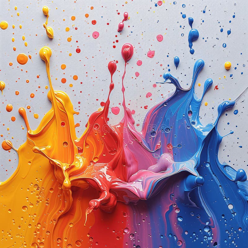 Chic Paint Splashes Blending Boldness and Subtlety. Stock Illustration ...