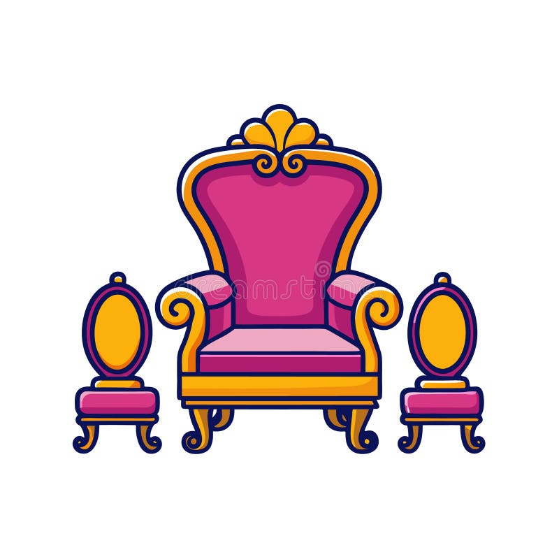 Chic Parlor Set Design for Elegant Interiors Stock Illustration ...