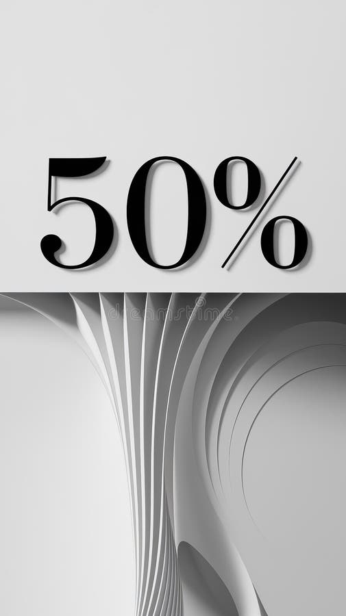 Chic Poster with Bold Percentage Display Stock Photo - Image of lines ...