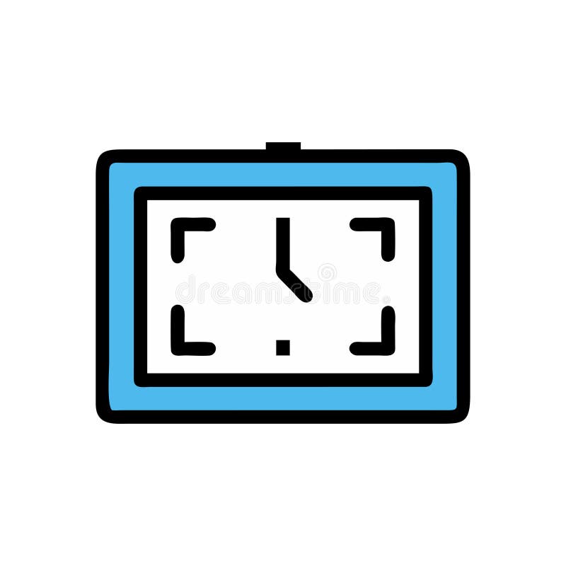 Chic Rectangular Clock Illustration Stock Vector - Illustration of ...