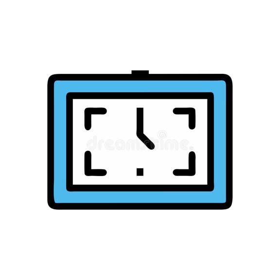 Chic Rectangular Clock Illustration Stock Vector - Illustration of ...