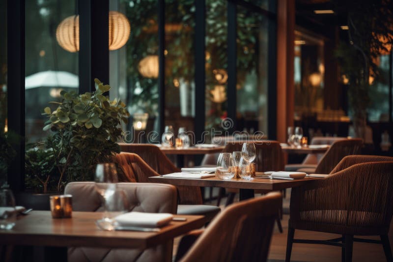 Chic Restaurant Interior Design Ready for a Sophisticated Evening ...