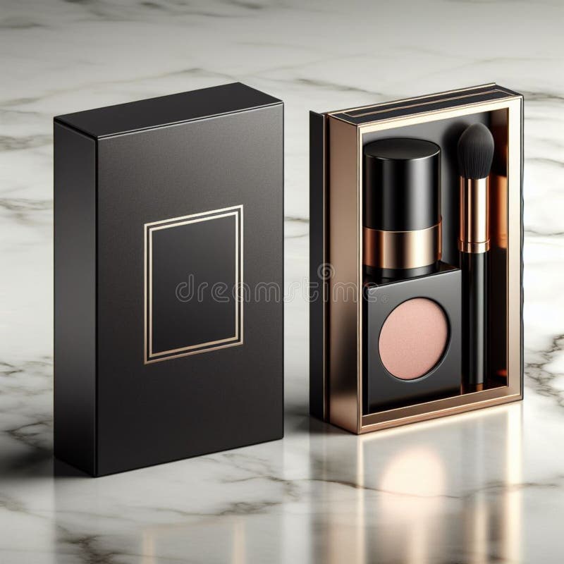 "Chic and Sleek: the Ultimate Black Makeup Box Set with Pop of Pink ...