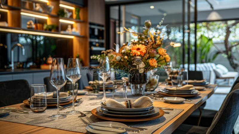 Modern Dining Aesthetic, a Chic and Sophisticated Dinner Party Set in a ...