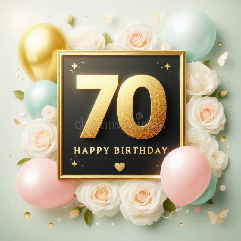 70th Birthday Stock Illustrations 3 903 70th Birthday Stock