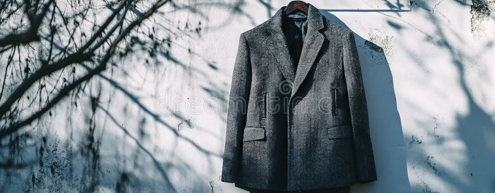 A Chic Winter Coat Hangs from a Modest Hook in a Streamlined Setting ...