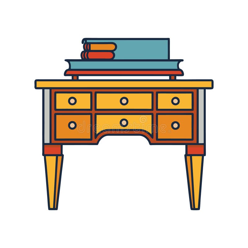 Chic Writing Desk Design for Creative Spaces Stock Image - Illustration ...