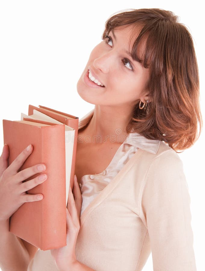 Chica Joven Con El Libro En La Mano Imagen de archivo - Imagen de joven ...