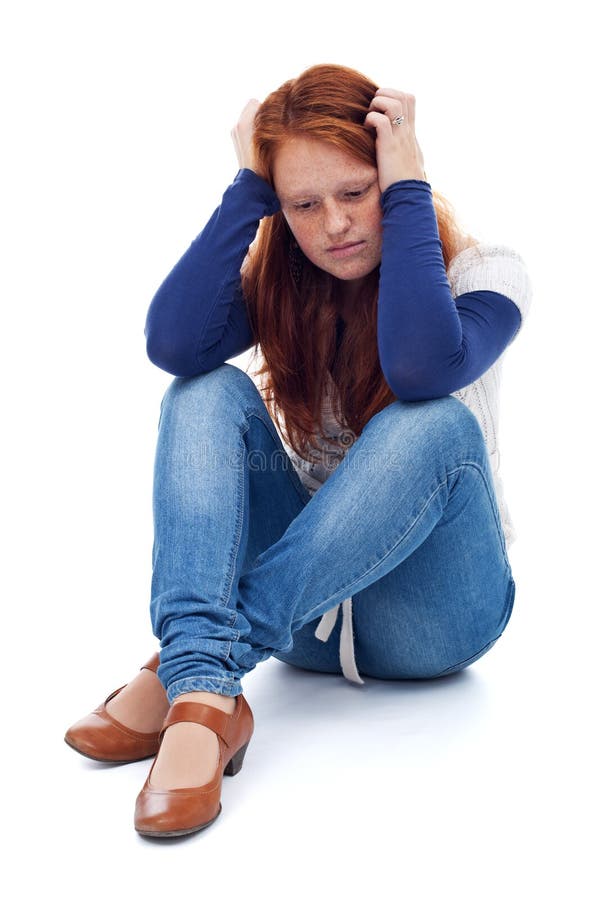 Chica joven desesperada imagen de archivo. Imagen de triste - 34812303