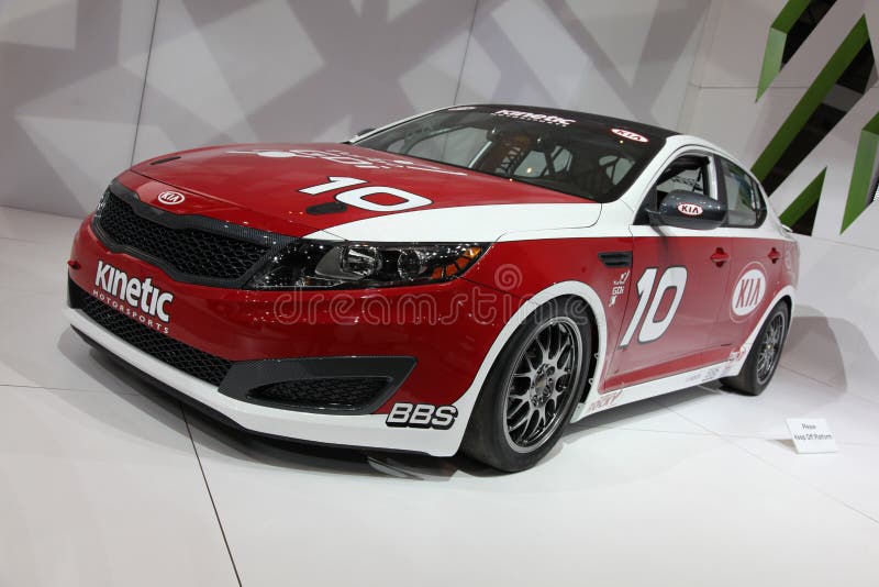 Chicago Auto Show red car editorial stock image. Image of tires - 18340479