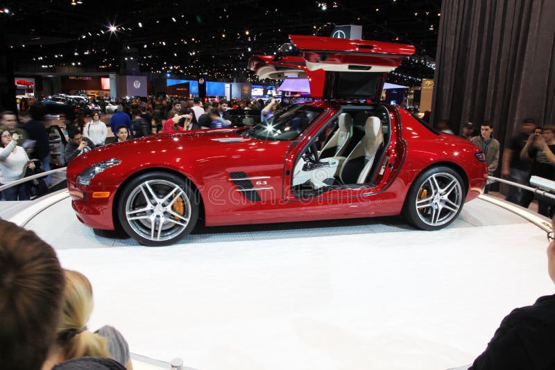 Chicago Auto Show red car editorial photo. Image of racecar - 18403206