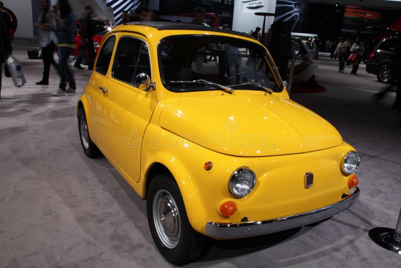 Chicago Auto Show Yellow Car Editorial Stock Image - Image of tiny ...
