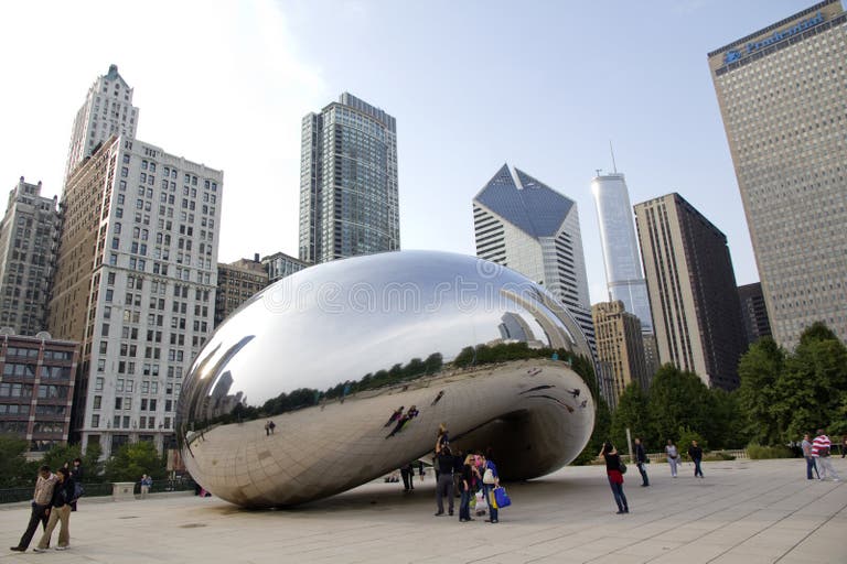 Chicago bean editorial image. Image of architecture, tall - 16445730