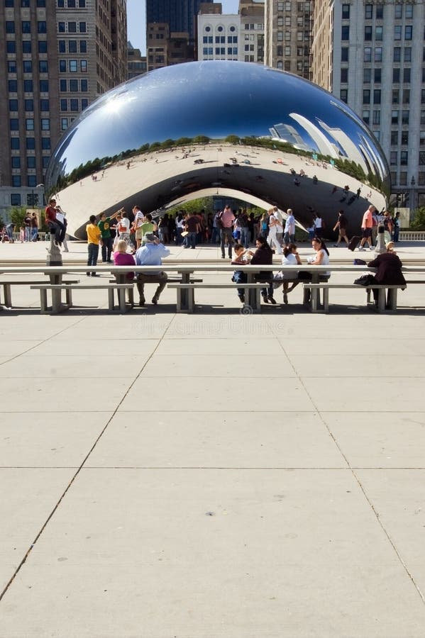 Chicago Bean editorial stock photo. Image of arch, blue - 18659523
