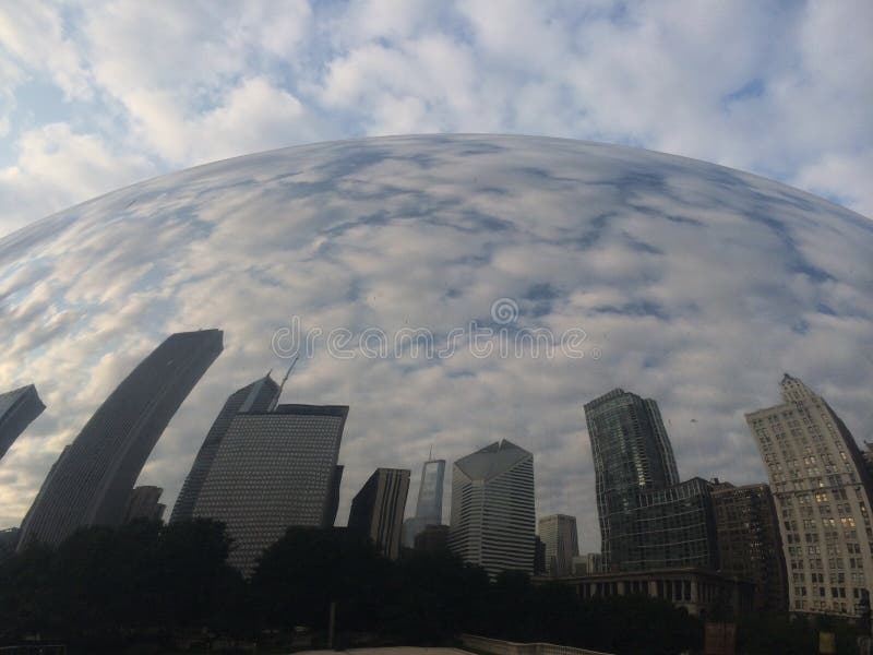 Chicago Bean with Building Reflection Editorial Stock Image - Image of ...