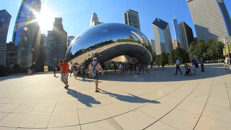 Chicago Bean 1 stock footage. Video of real, buildings - 50052284
