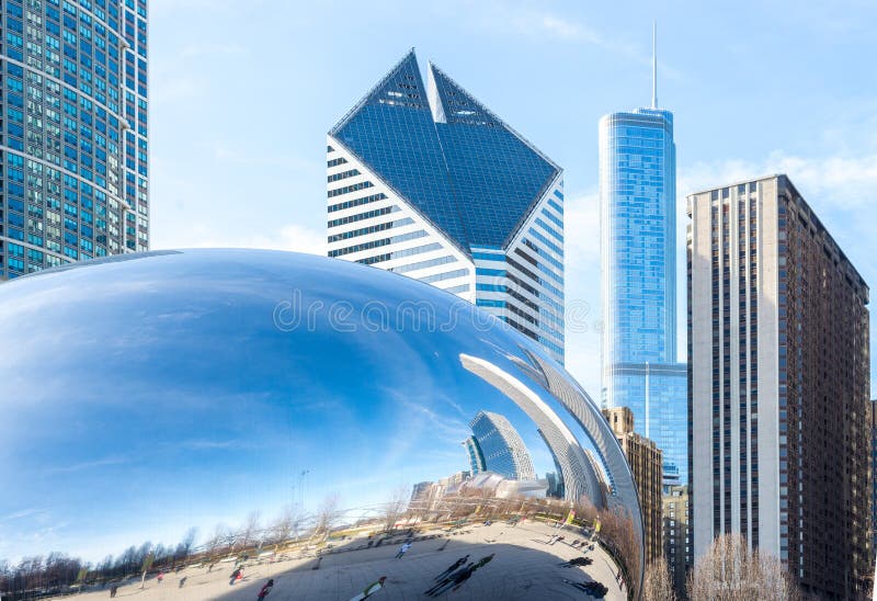 Aerial View of City of Chicago Stock Image - Image of financial ...