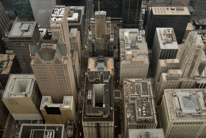 Chicago bird-eye view stock image. Image of finance, architecture - 1621881