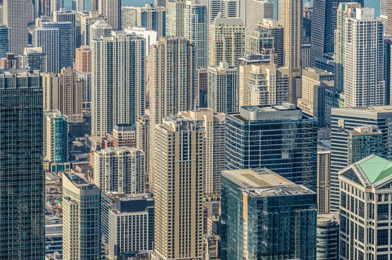 Chicago buildings stock image. Image of tower, center - 220417347