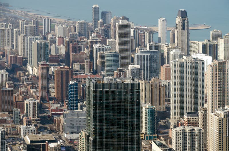 Chicago buildings stock image. Image of urban, town - 145497987