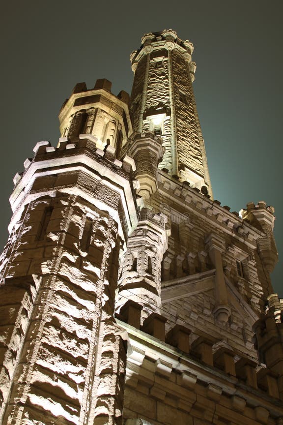 Chicago Castle by Night stock photo. Image of illinois - 12894164