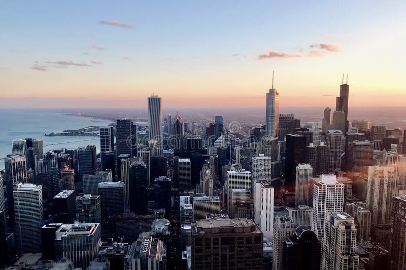 Chicago editorial image. Image of pastel, chicago, skyline - 118936440