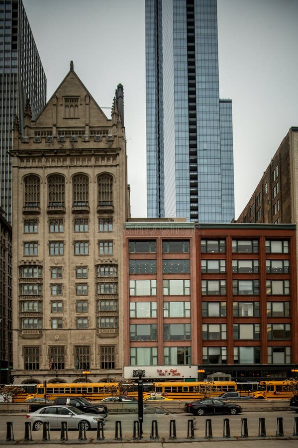 Chicago City Downtown Architecture and Street Scenes Editorial Image ...
