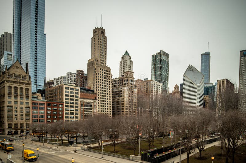 Chicago City Downtown Architecture and Street Scenes Editorial Stock ...