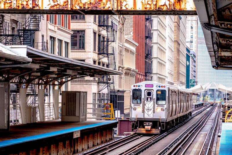 Chicago City Subway Station and Train Scenes Editorial Stock Photo ...