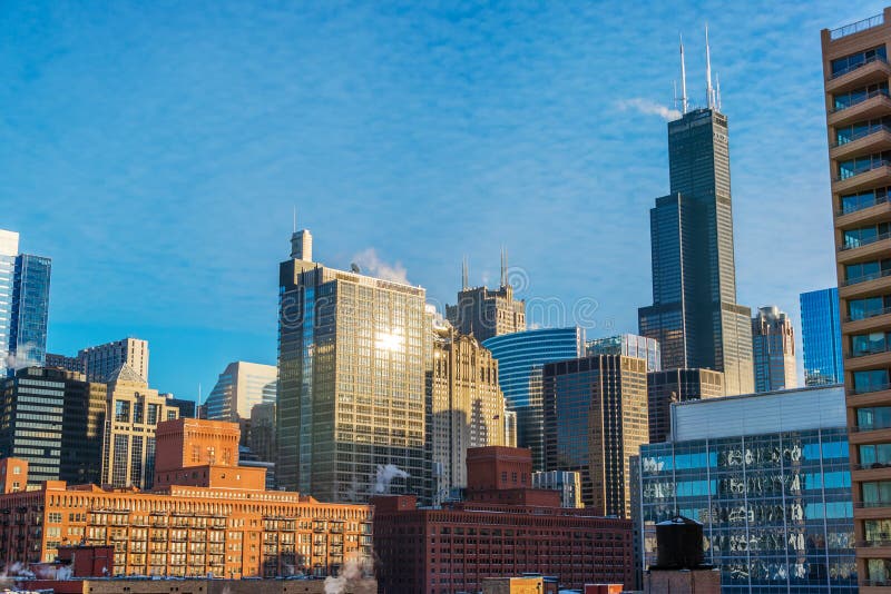 Chicago Cityscape During The Day Stock Image - Image of cityscapes ...